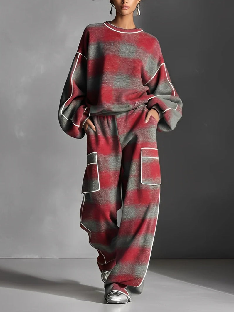 Rowan | Relaxed Check Lounge Set – Still Bloom